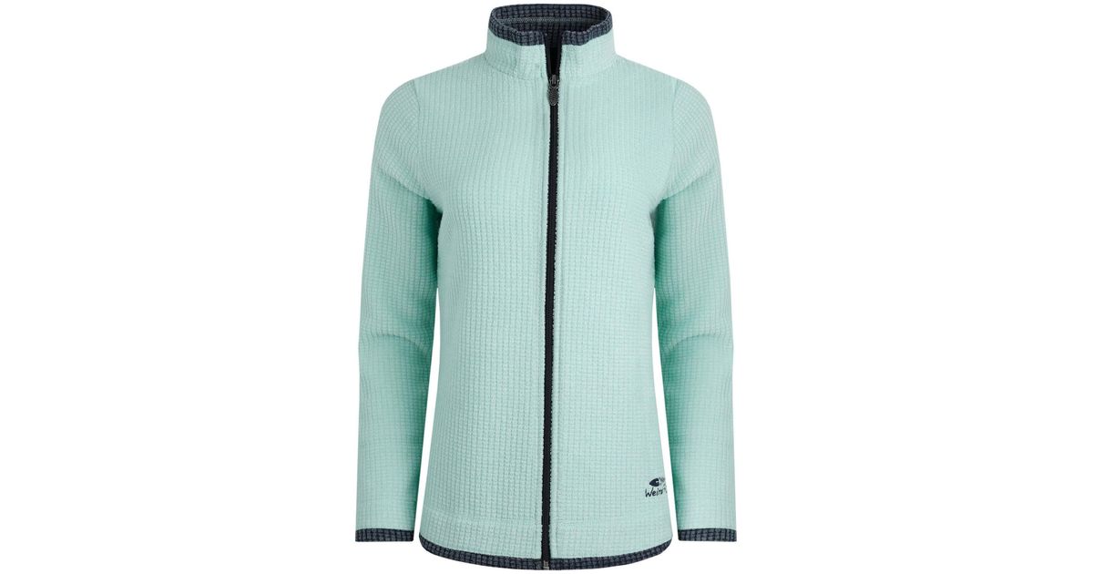 Weird Fish Ladies Ariana Grid Eco Friendly Full Zip Fleece Jacket (Sea ...