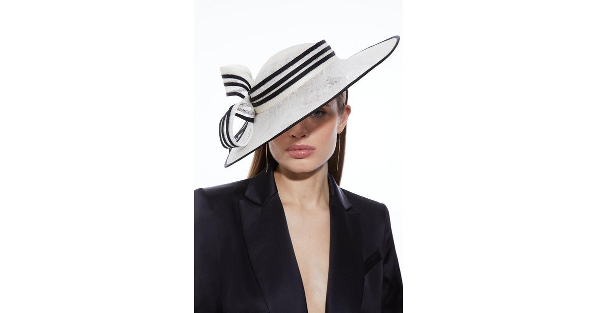 Karen Millen Classic Bow Fascinator in Black | Lyst UK