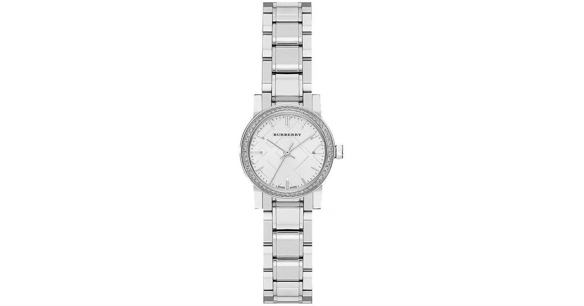Burberry Bu9220 Ladies Watch The City Diamonds 26Mm in Metallic | Lyst UK