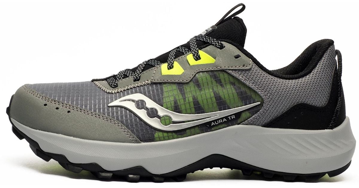 Saucony Aura Tr Trail Running Shoes in Black for Men | Lyst UK
