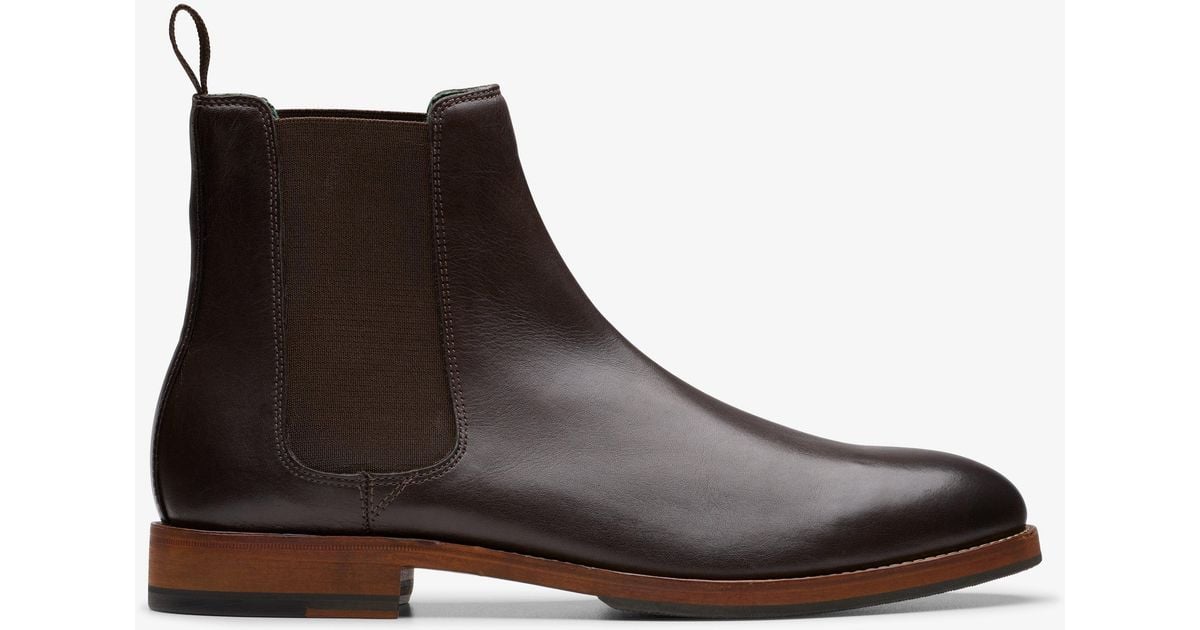 Clarks Craft James Top Chelsea Boot Dark Leather Boots in Brown for Men ...