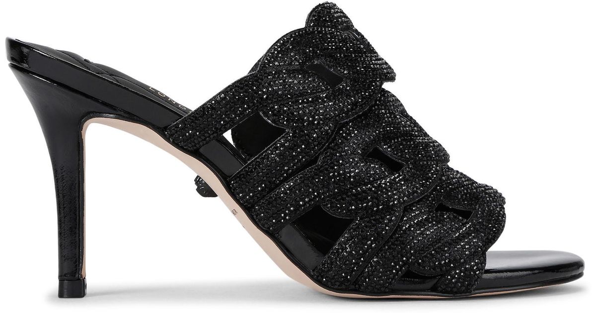Kurt Geiger Crystal Chain Mule Mules in Black | Lyst UK