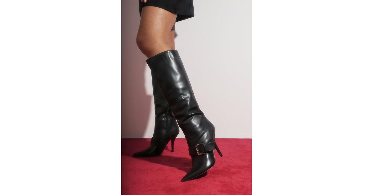 Where's That From Wheres 'Giulia' Knee High Faux Leather Boots With ...