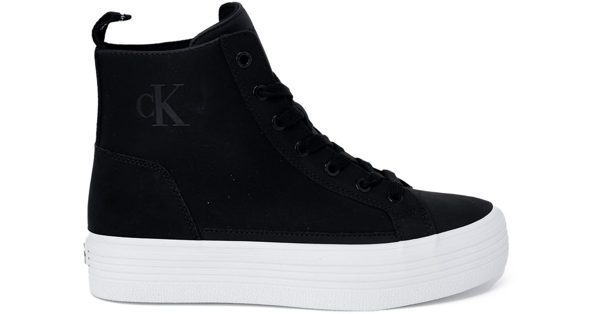 Calvin Klein Platform Hightop Sneaker Cw0Cw00336 Style in Black | Lyst UK