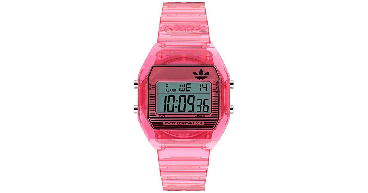 adidas Originals Digital Two Crystal Watch Aost25540 Resin in Pink ...