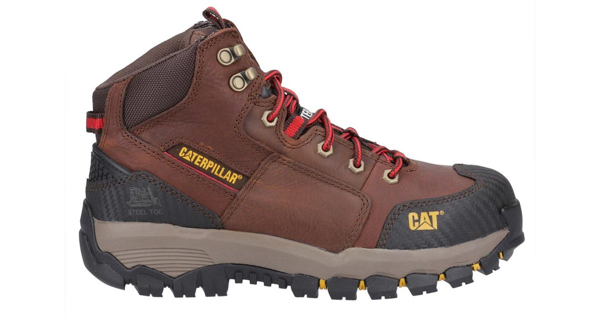 Caterpillar Navigator Mid Safety Boots in Brown for Men | Lyst UK