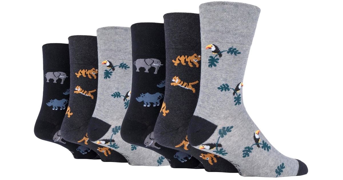 Gentle Grip 6 Pairs Non Elastic Socks in Blue for Men | Lyst UK