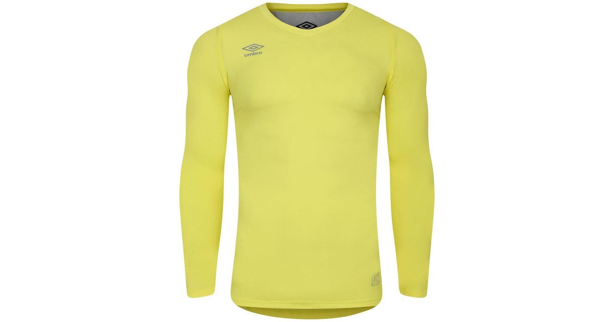 Umbro Elite V Neck Base Layer Top (Lemon Tonic) in Yellow for Men | Lyst UK