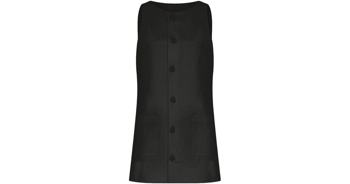 NAZLI CEREN Odette Crepe Mini Dress in Black | Lyst