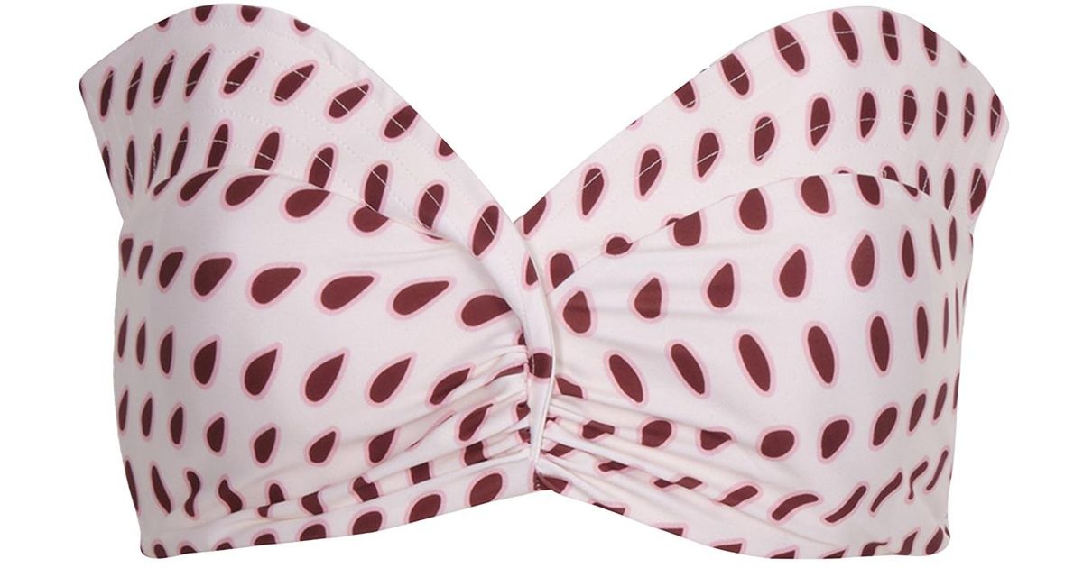 JUAN DE DIOS Victoria Top / Ivory Wine Seeds in Red | Lyst