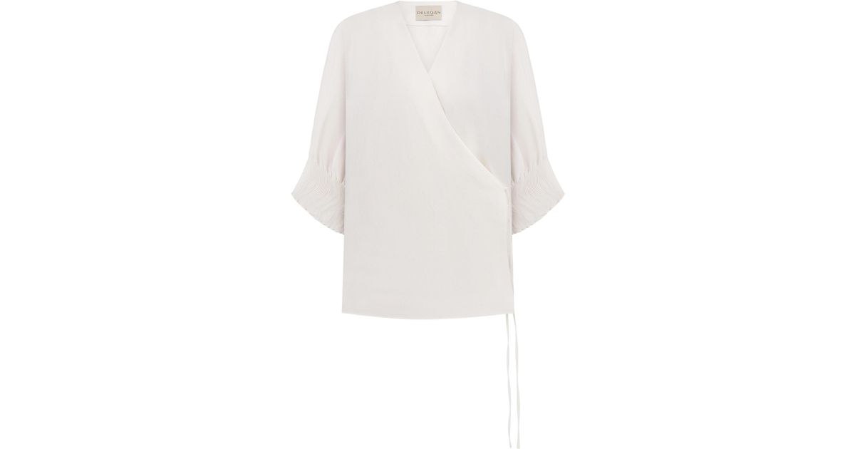 DELEGAN Clothes Blouse With Tight Sleeves in White | Lyst