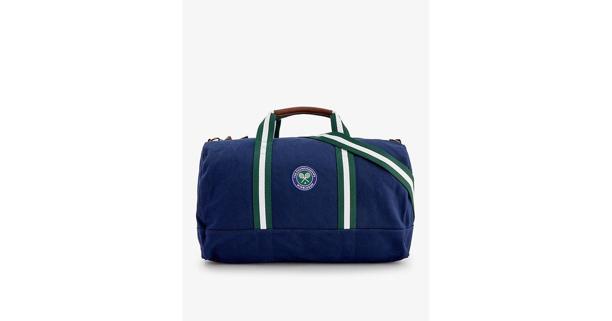 Polo Ralph Lauren X Wimbledon Tennis-badge Cotton-canvas Duffle Bag in Blue for Men | Lyst