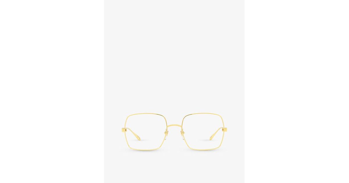 Gucci gg1434o Square-frame Metal Optical Glasses in White for Men | Lyst