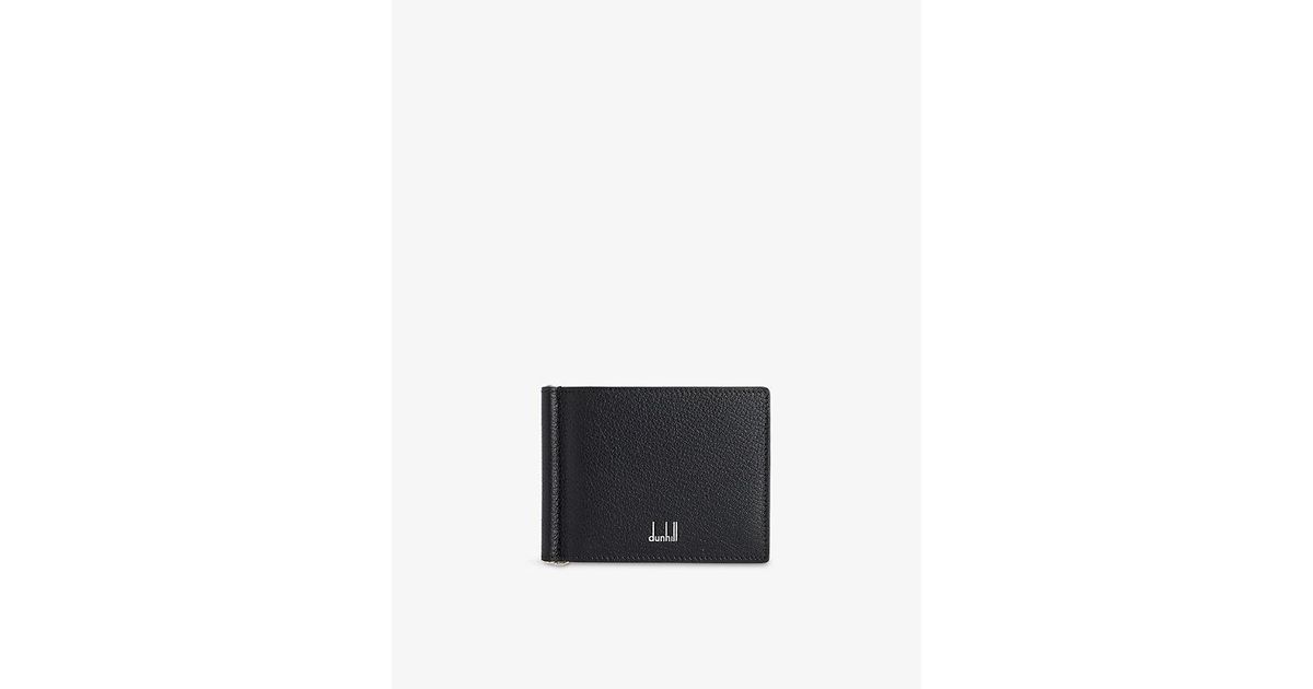 dunhill Duke Fine Leather 6Cc Money Clip Wallet in Black for Men | Lyst