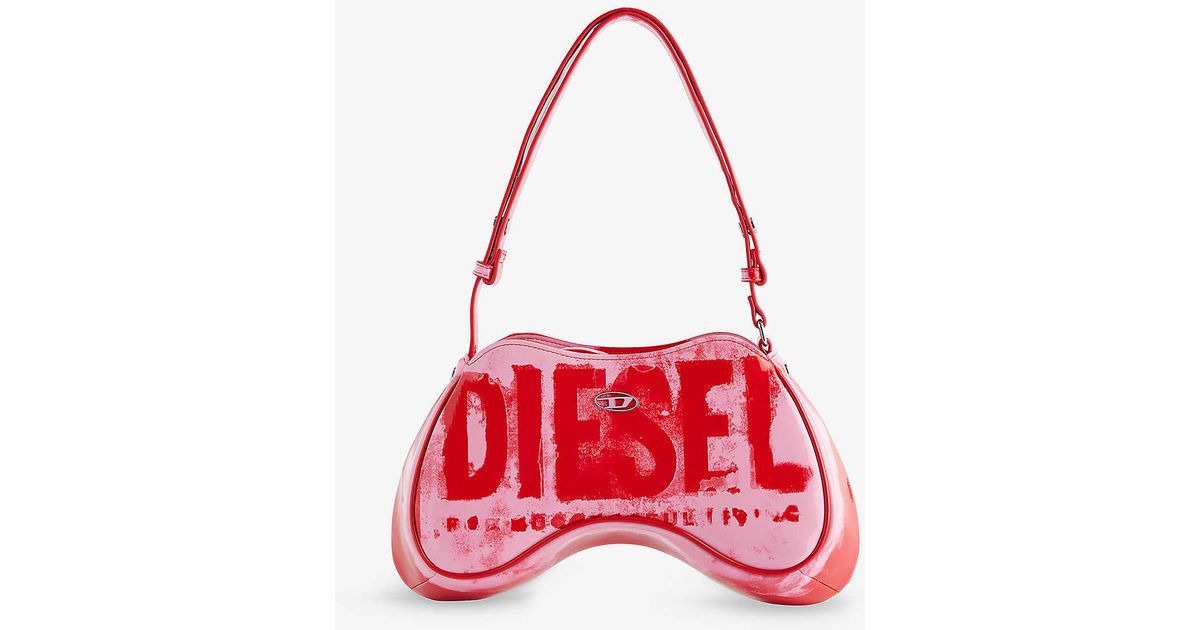 DIESEL Abstract-print Woven Shoulder Bag in Red | Lyst