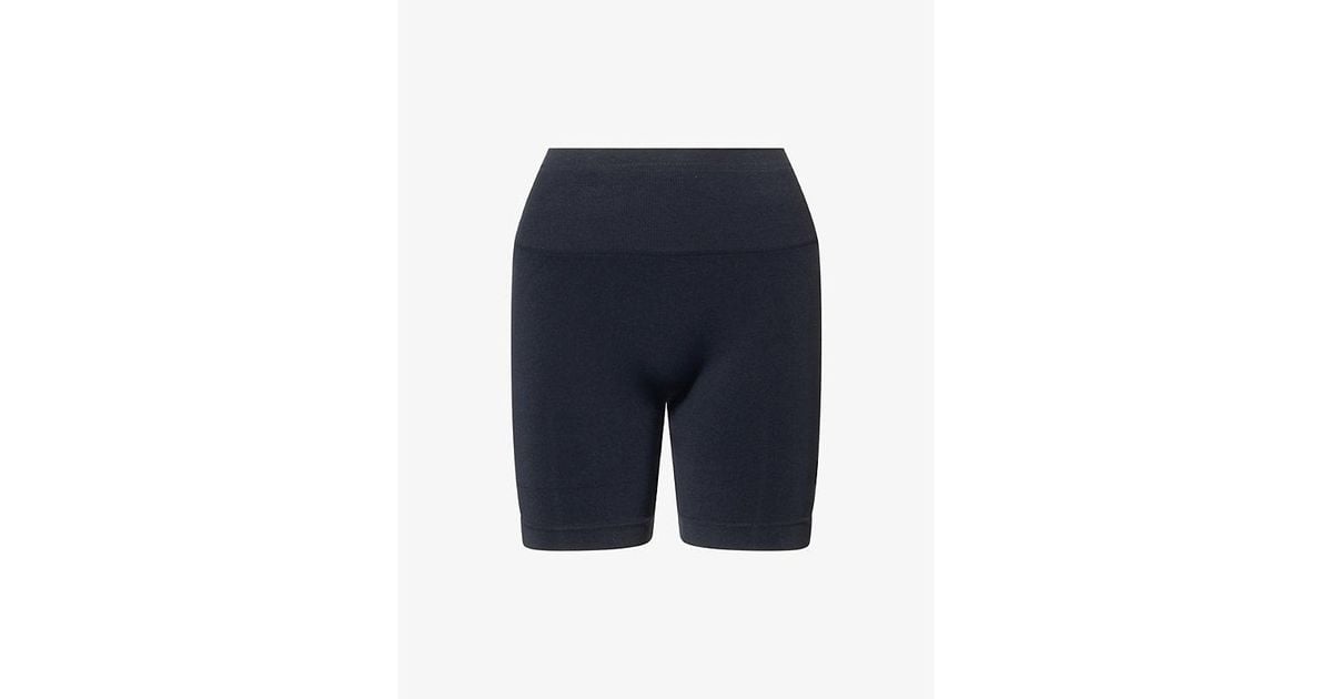 ADANOLA Impact Seamless Mid-Rise Gym Shorts in Blue | Lyst UK