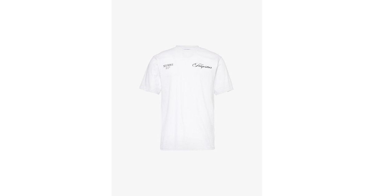 Trapstar X Selfridges Graphic-Print Cotton-Jersey T-Shirt in White for ...