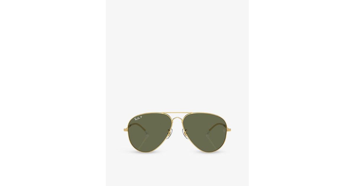 Ray-Ban Rb3825 Old Aviator Pilot-frame Metal Sunglasses in Green | Lyst