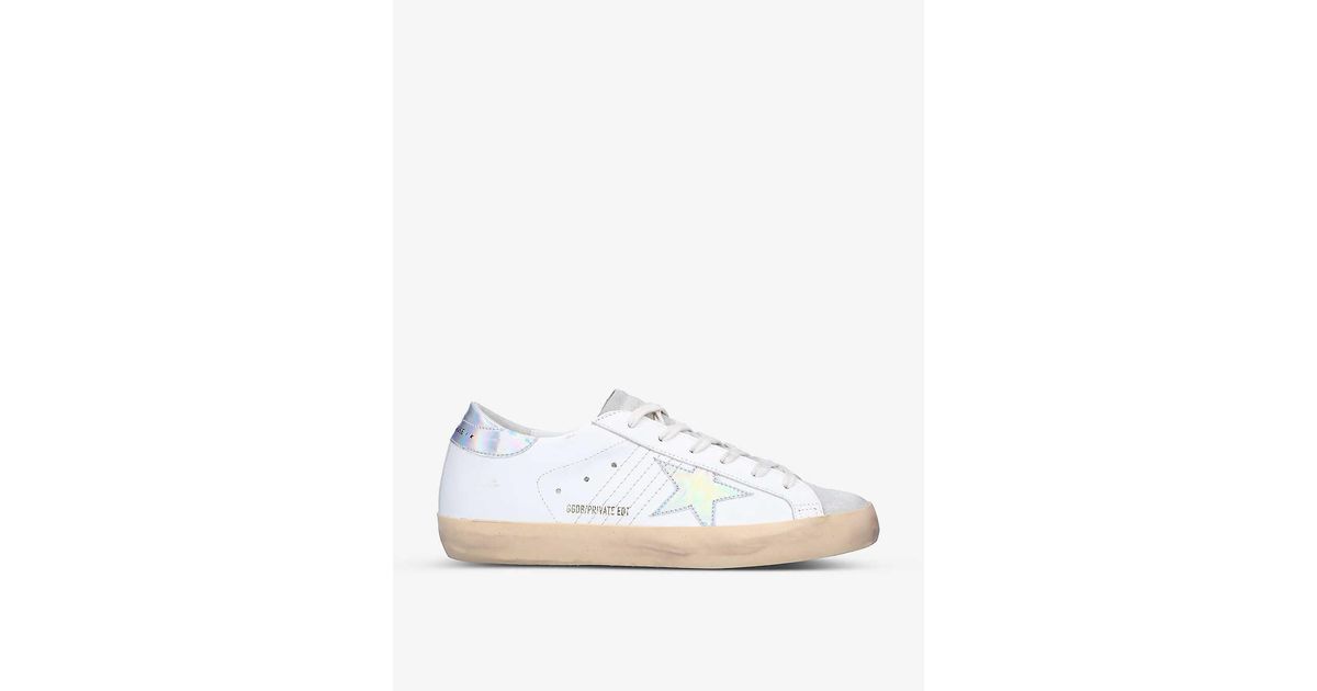 Golden Goose Exclusive Superstar Iridescent-Star Low-Top Leather ...