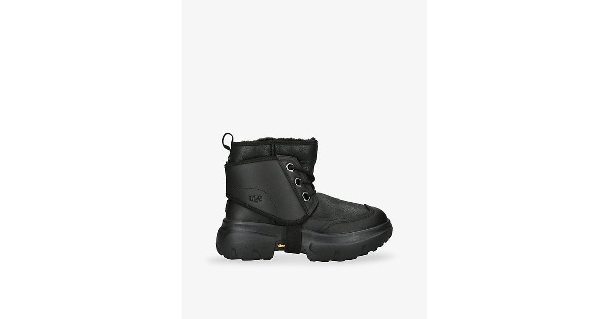 UGG Jld Leather And Sheepskin Boots in Black for Men | Lyst UK