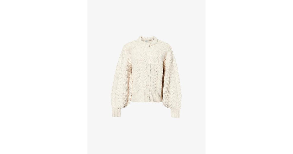 Dissh Tom Knit Cardigan in Natural | Lyst UK