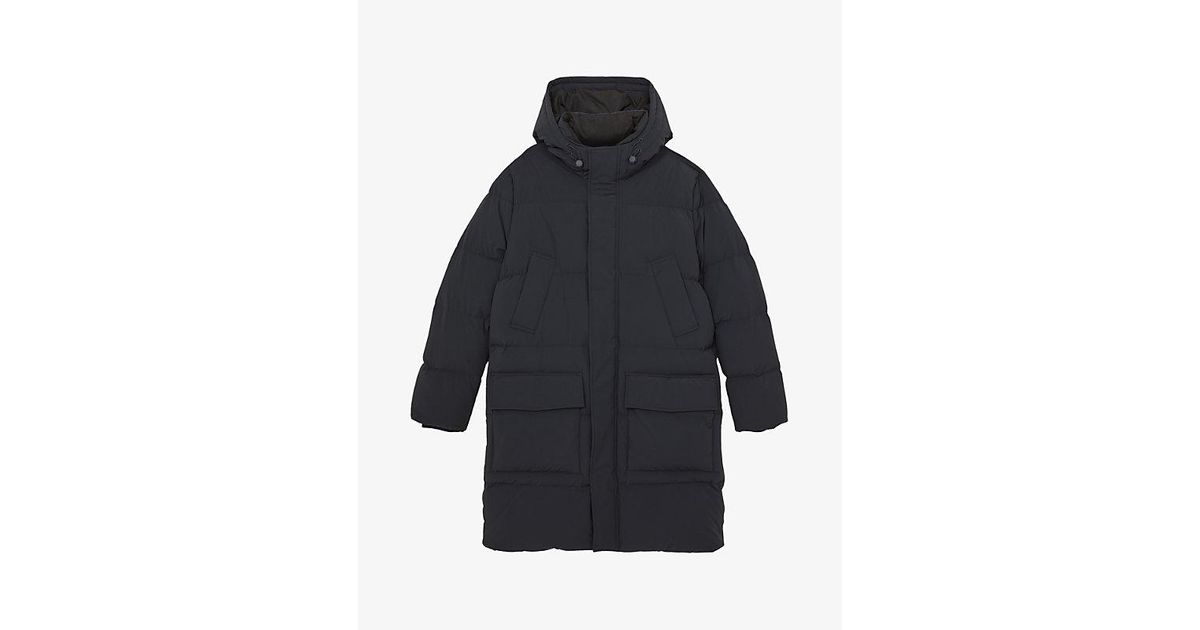 Reiss Moon Quilted Longline Stretch-Nylon Puffer in Blue for Men | Lyst UK