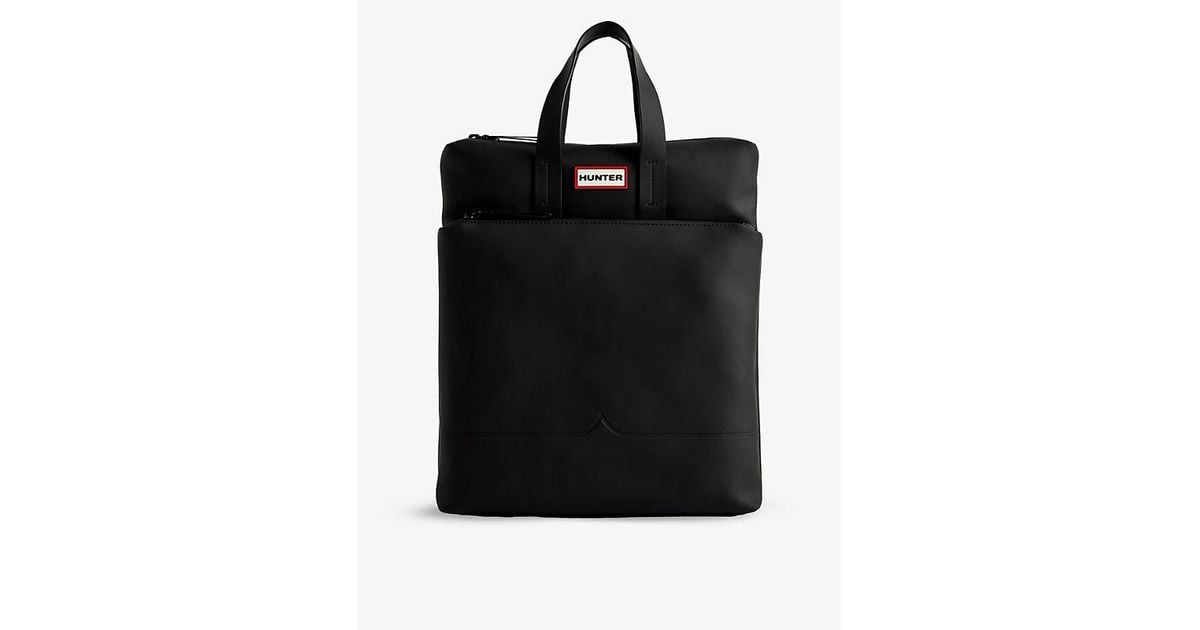HUNTER Original Commuter Faux-leather Backpack in Black | Lyst