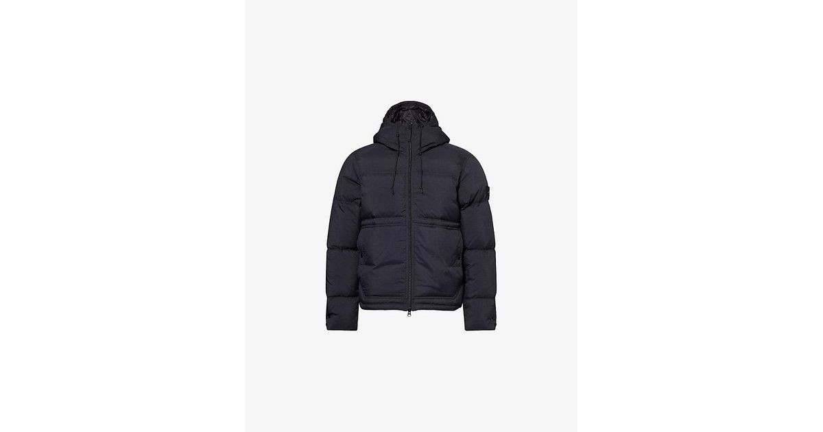 Stone Island Ripstop Cordura Padded Shell-Down Jacket in Blue for Men ...
