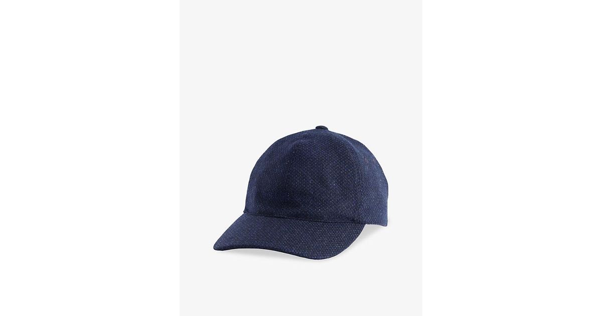 Corneliani Logo-Embellished Wool And Cashmere Cap in Blue for Men | Lyst