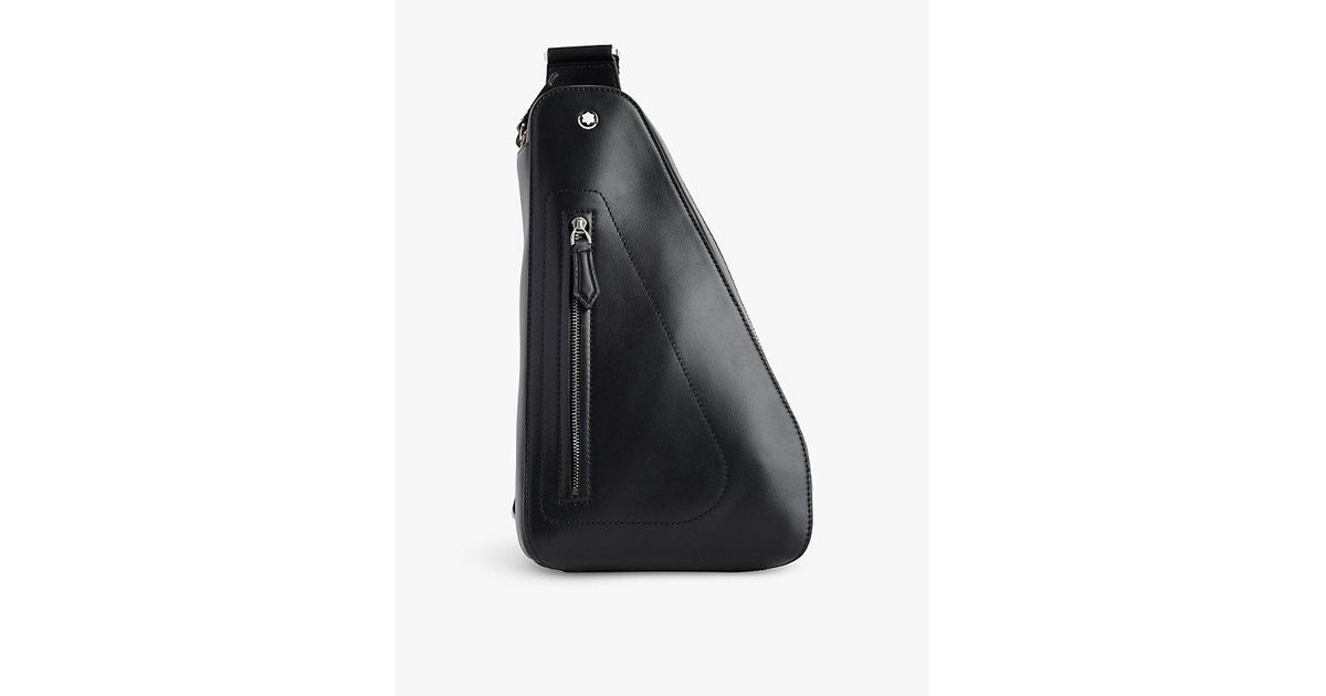 Montblanc Soft Compact Leather Cross-body Bag in Black for Men | Lyst