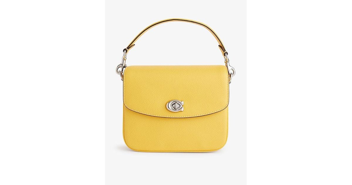 COACH Cassie 19 Leather Cross-body Bag in Yellow | Lyst
