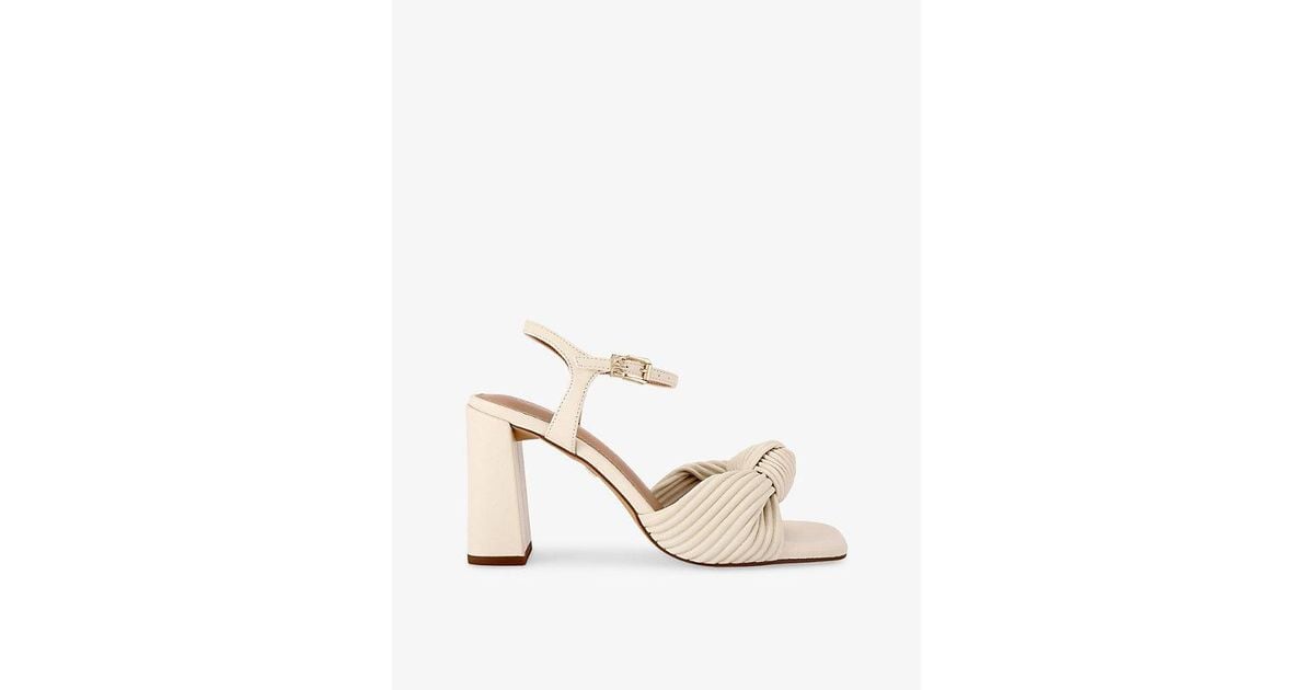 KG by Kurt Geiger Signet 105 Twisted-Strap Faux-Leather Heeled Sandals ...