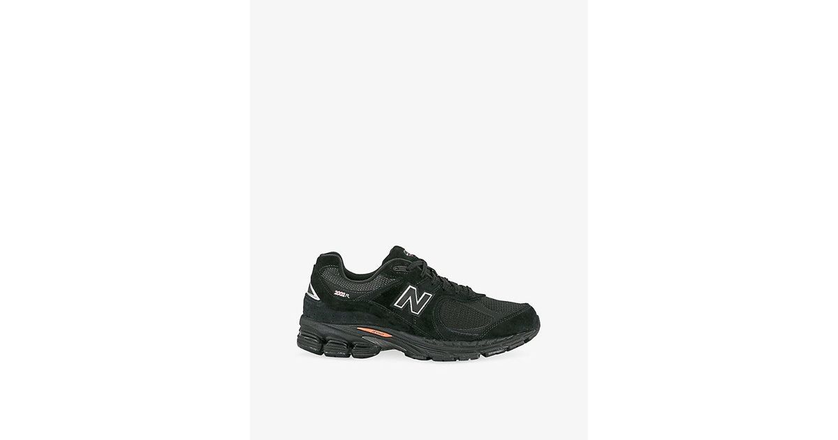 New Balance 2002 Suede And Mesh Trainers in Black for Men | Lyst