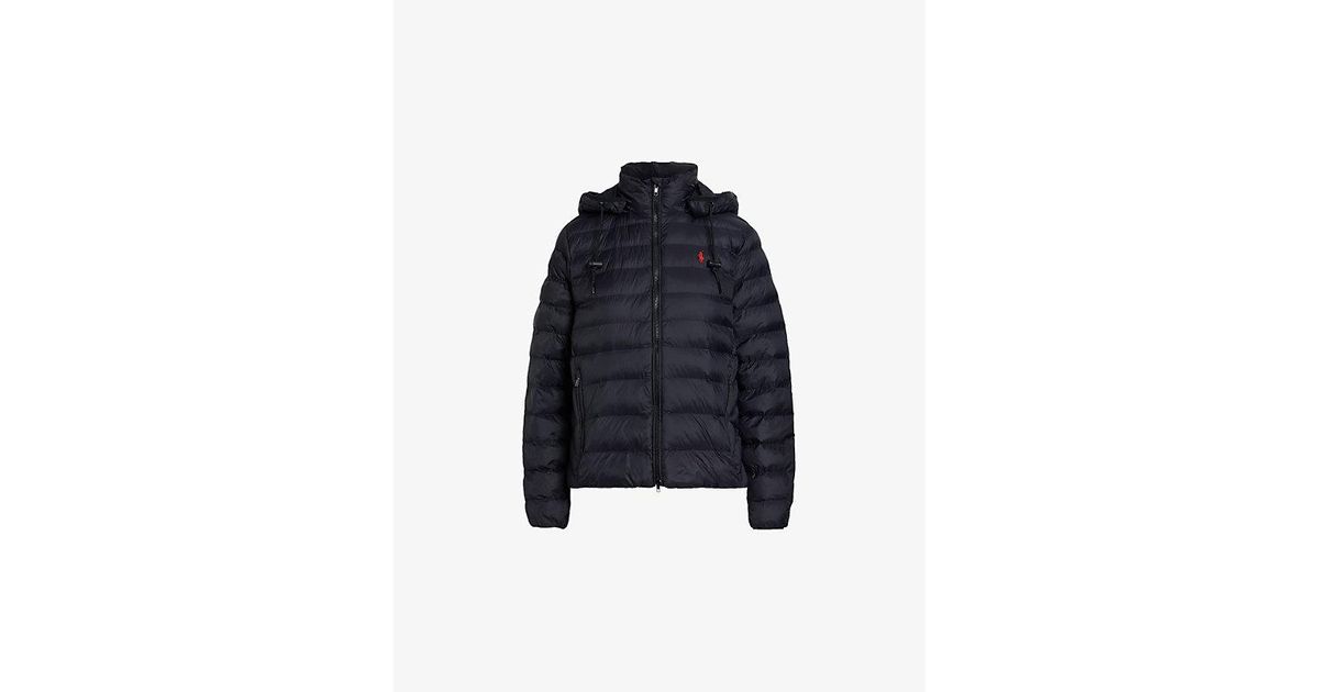 Polo Ralph Lauren Logo-Embroidered Packable Shell Puffer Jacket in Blue ...
