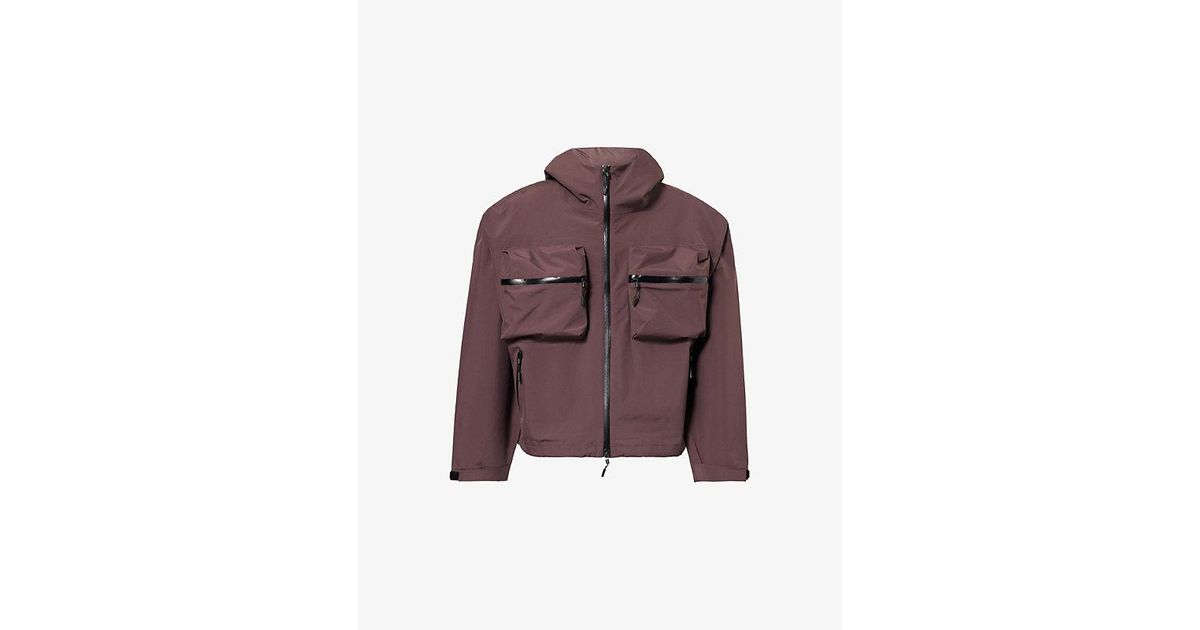 MKI Miyuki-Zoku Shell Box Hooded Woven Jacket in Brown for Men | Lyst UK