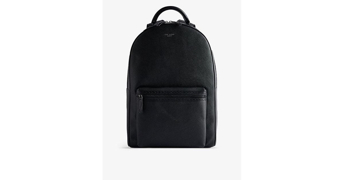 Ted Baker Conann Logo-embossed Leather Backpack in Black for Men | Lyst
