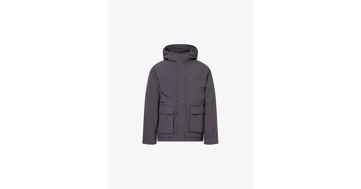 Arne Flap-Pocket Padded Puffer Jacket in Blue for Men | Lyst