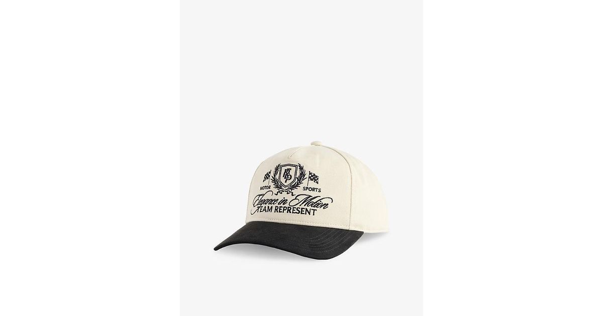 Represent Crest Logo Cotton Cap in White for Men | Lyst