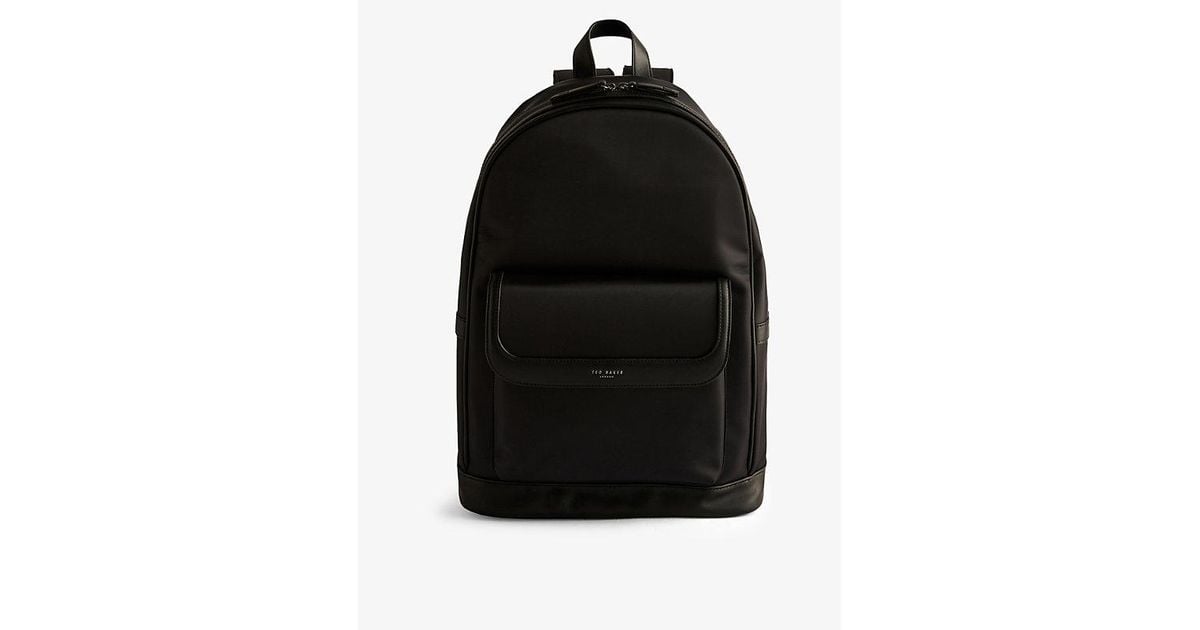 Ted Baker Jackks Branded Nylon Backpack in Black for Men | Lyst