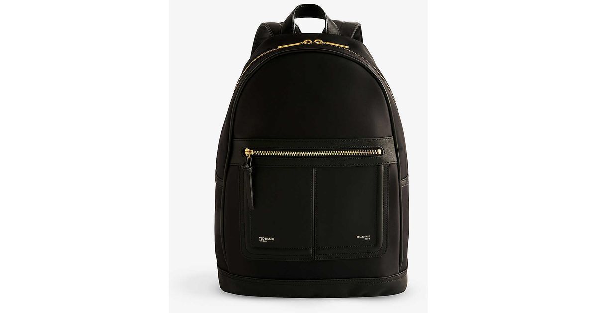 Ted Baker Voella Logo-embossed Faux-leather Backpack in Black | Lyst UK