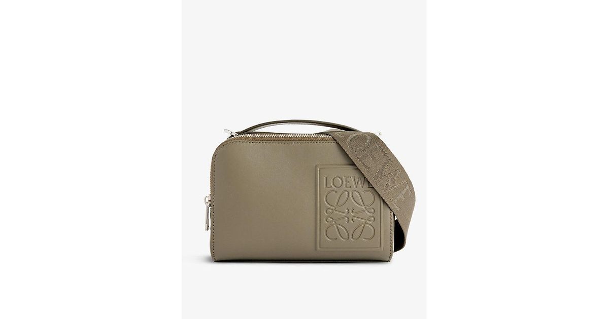 Loewe Mini Camera Leather Cross-body Bag in Green for Men | Lyst