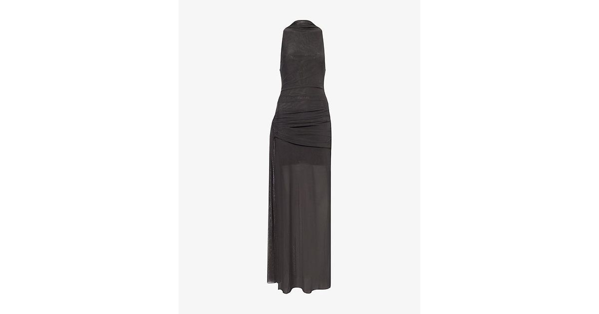 Bec & Bridge Blaine Drape Stretch-Woven Maxi Dress in Black | Lyst UK