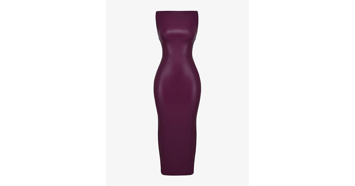 House Of Cb Sahara Sleeveless Form-Fitting Faux-Leather Maxi Dress in ...