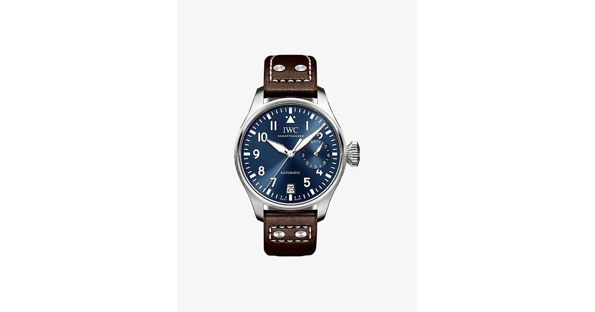 IWC Schaffhausen Iw501002 Big Pilot Stainless-steel And Leather ...