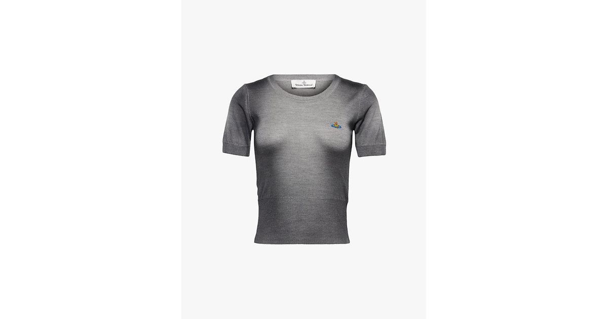 Vivienne Westwood Eli Brand-Embroidery Regular-Fit Knitted Wool Knitted ...