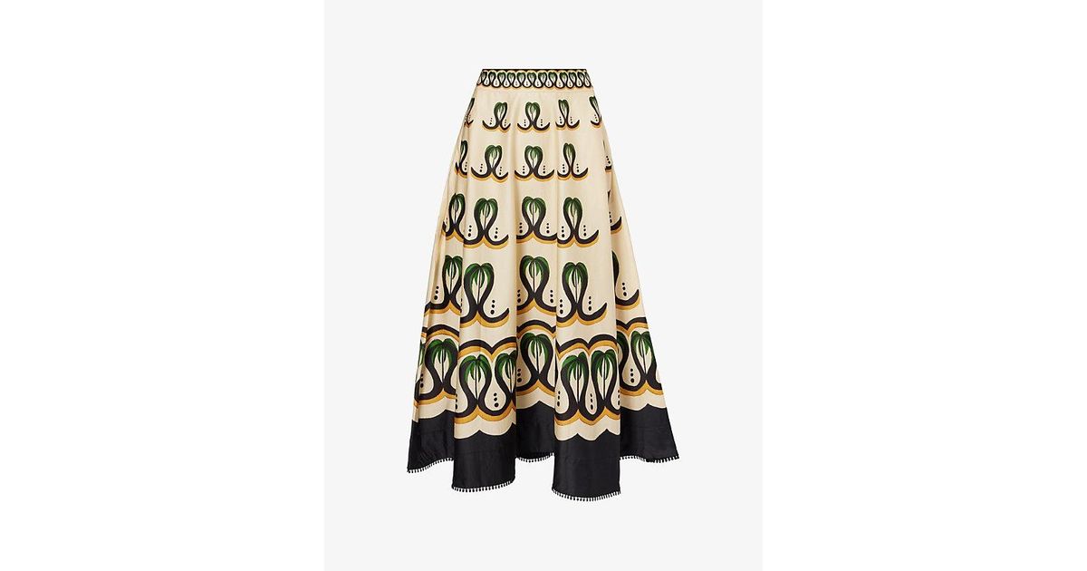 FARM Rio Tree Flow Cotton Maxi Skirt | Lyst
