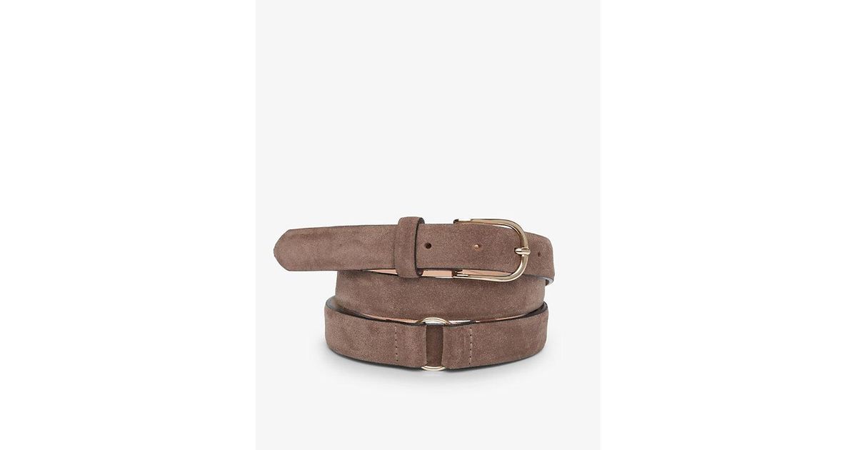 The White Company Double Wrap Suede Belt in Brown | Lyst