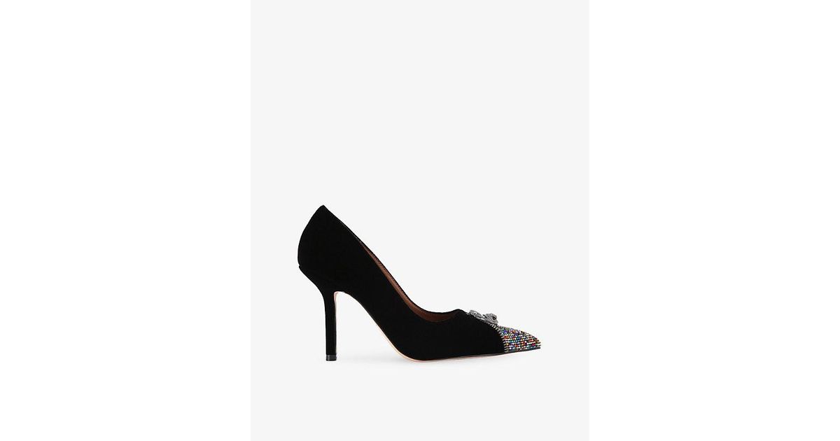 Kurt Geiger Zip Suede Courts in Black | Lyst