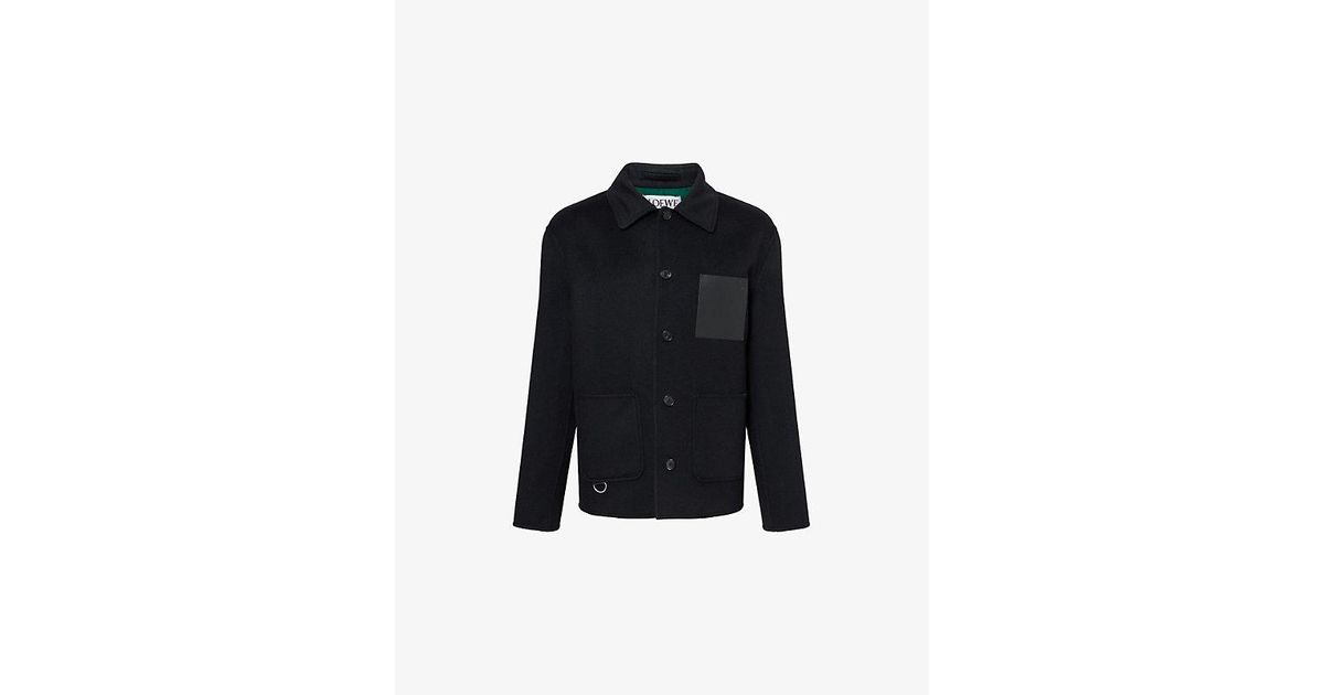Loewe Workwear Patch-Pocket Cashmere Jacket in Blue for Men | Lyst UK