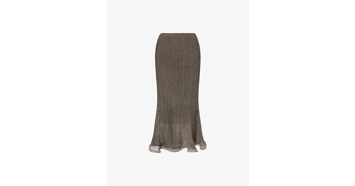 Jonathan Simkhai Brighton Rhinestone-Embellished Metallic-Knit Midi ...